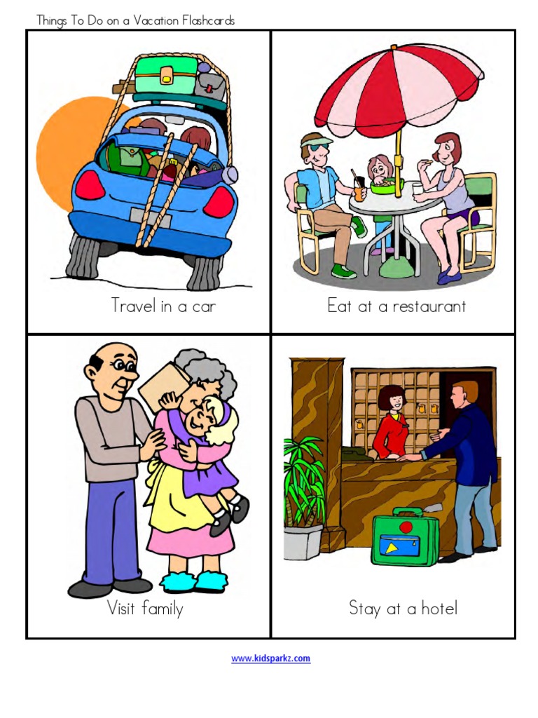 Travel Activities Flashcards for Kids | PDF