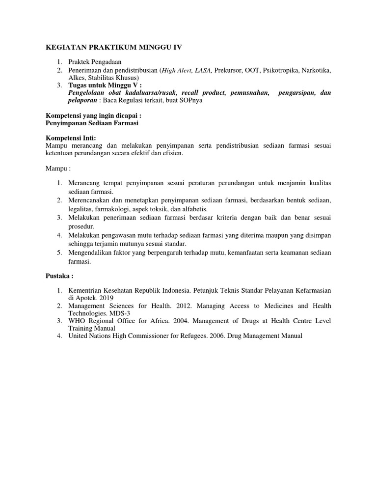 Aktivitas Prakt Farkom II Minggu IV | PDF