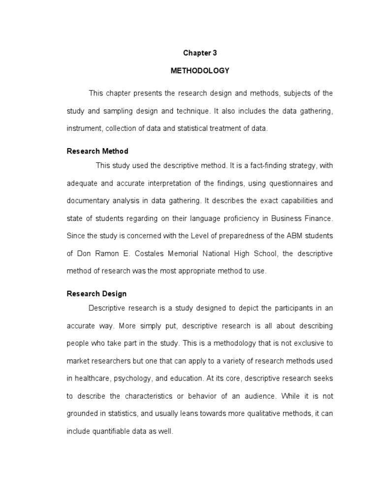 Chapter 3 Final | PDF | Sampling (Statistics) | Survey Methodology