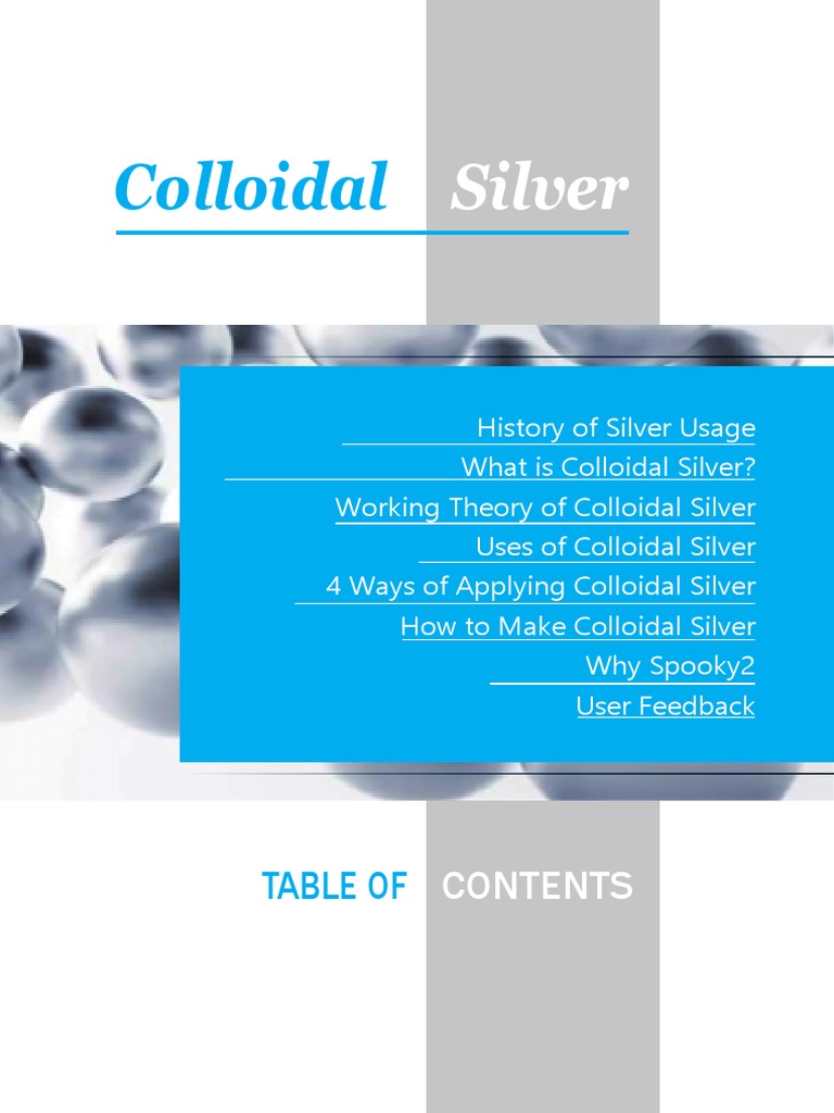 Colloidal Silver Brochure PDF | PDF | Silver | Bacteria