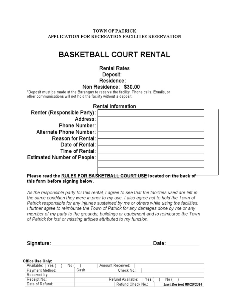 Basketball Rental | PDF | Renting | Business