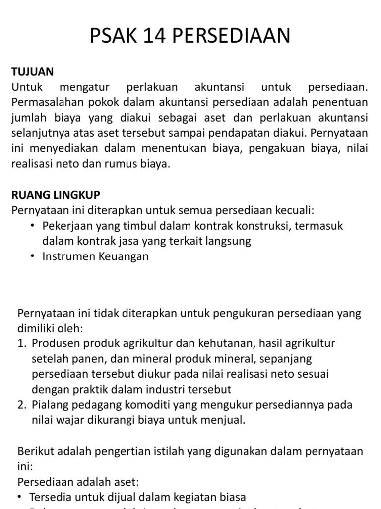 PSAK 14 | PDF