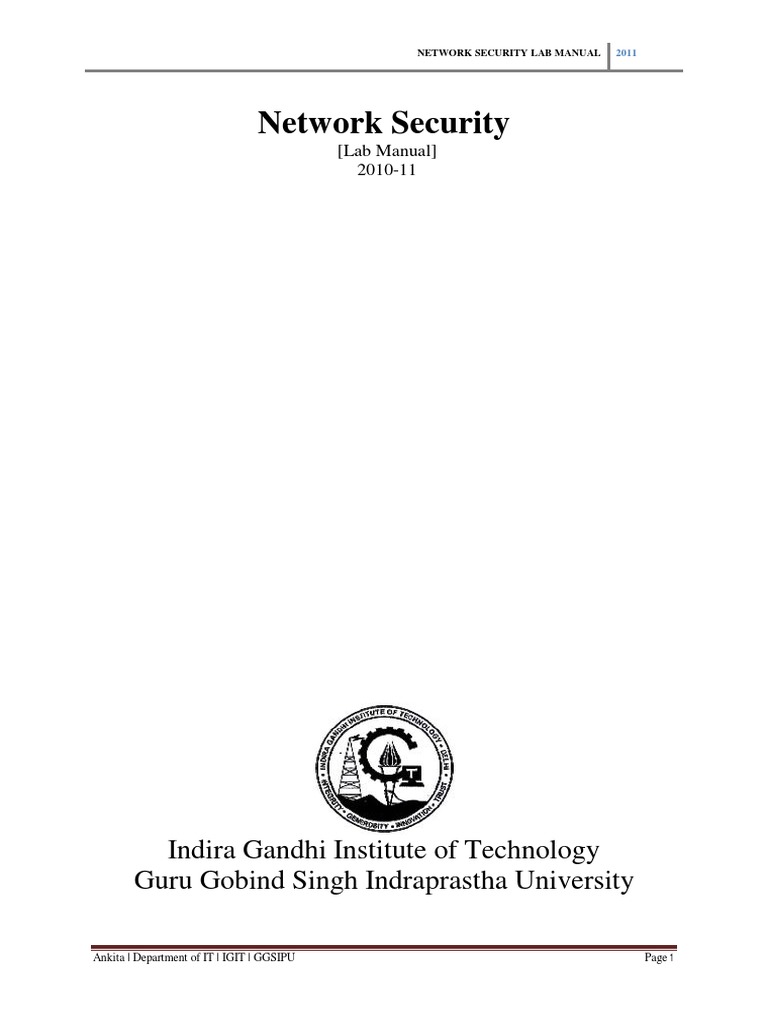Network Security Lab Manual | PDF | Cryptography | Public Key Cryptography Network Security Lab Manual | PDF | Cryptography | Public Key Cryptography