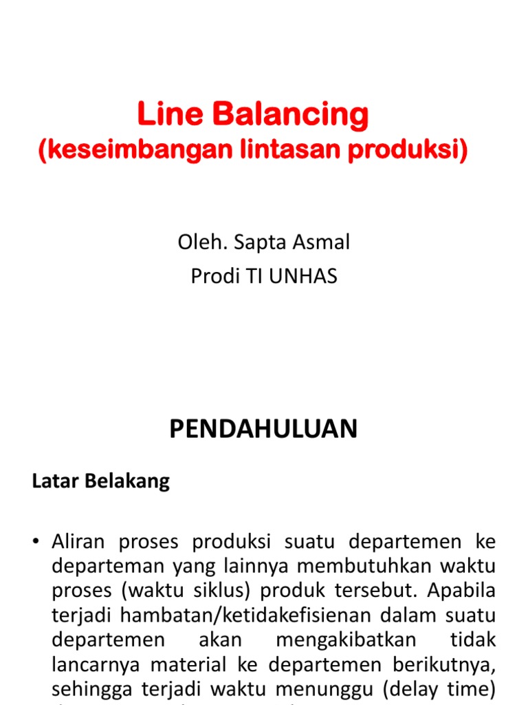 Line Balancing | PDF