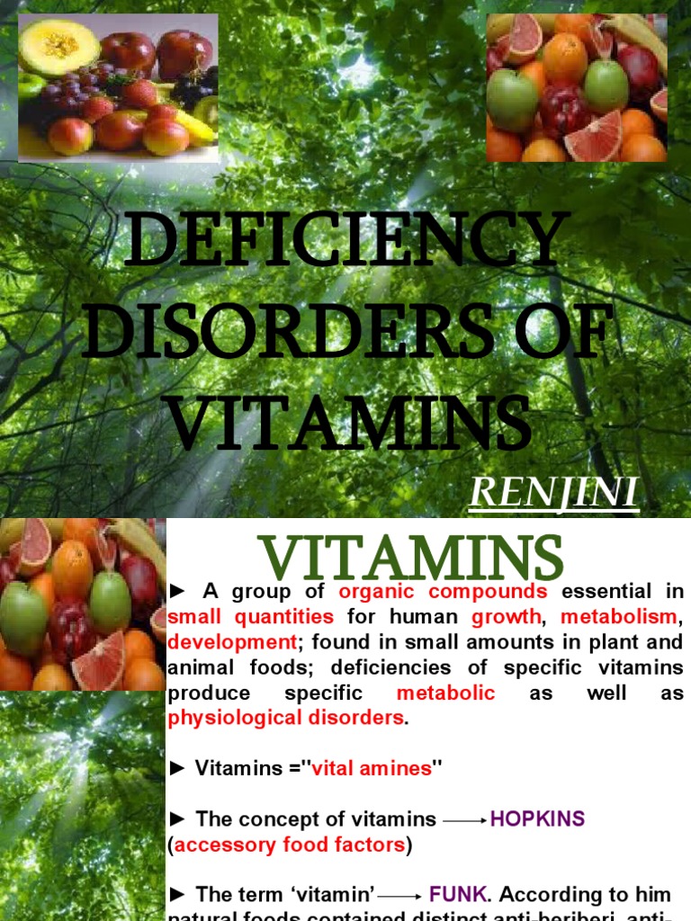 Vitamin Deficiency Disorders Overview | PDF | Vitamin | Anemia