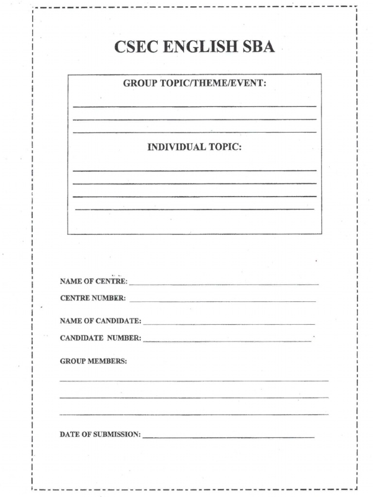 English Language Sba The CSEC English SBA By Kedine Senior On Prezi