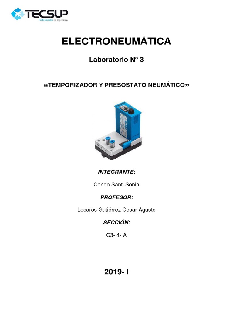 Lab 3 Electroneumatica | PDF | Solenoide | Neumática