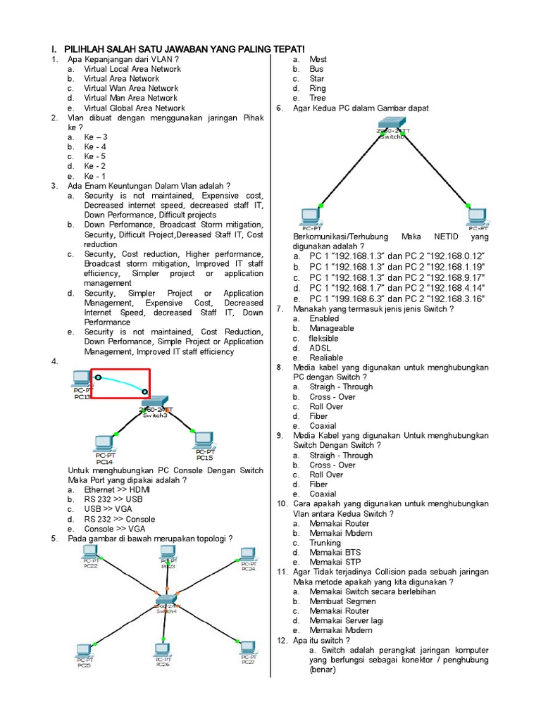 Soal Vlan | PDF | Teknologi & Rekayasa