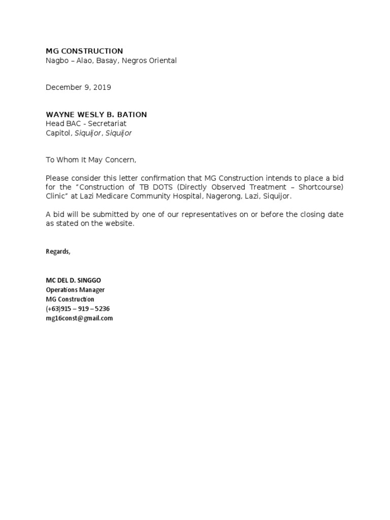 Letter of Intend | PDF