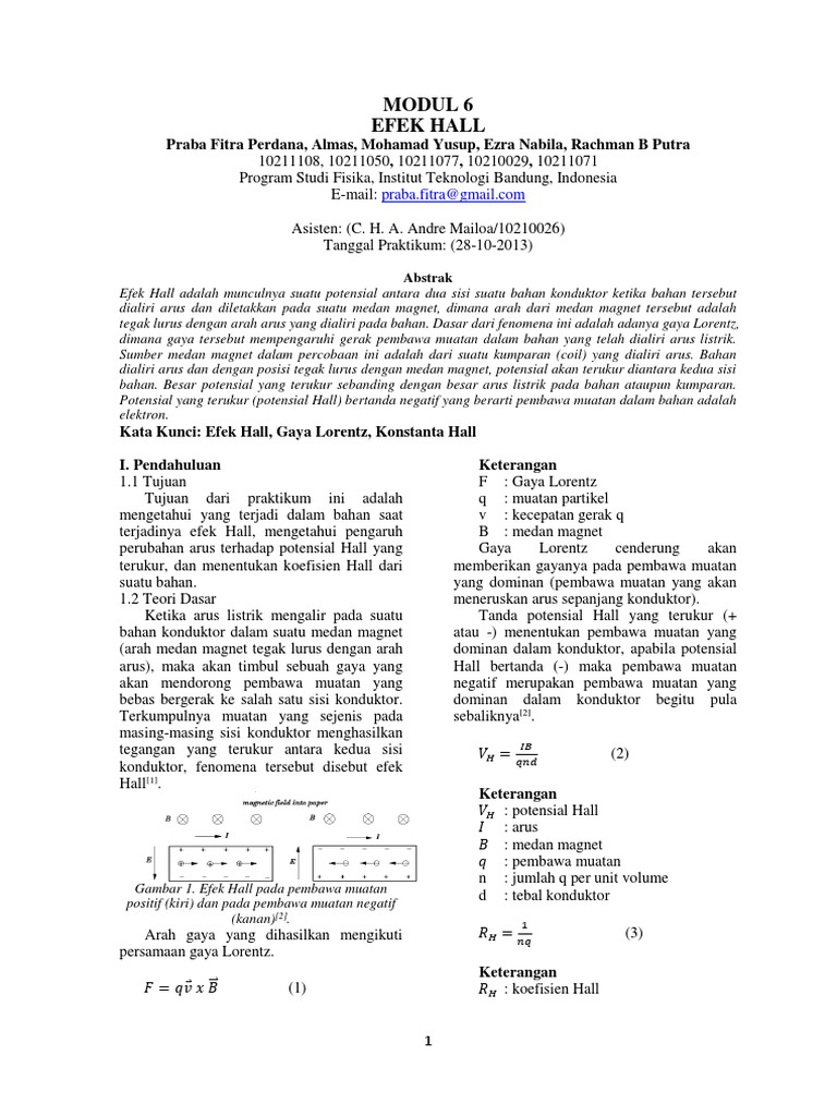 Modul 6 Efek Hall | PDF