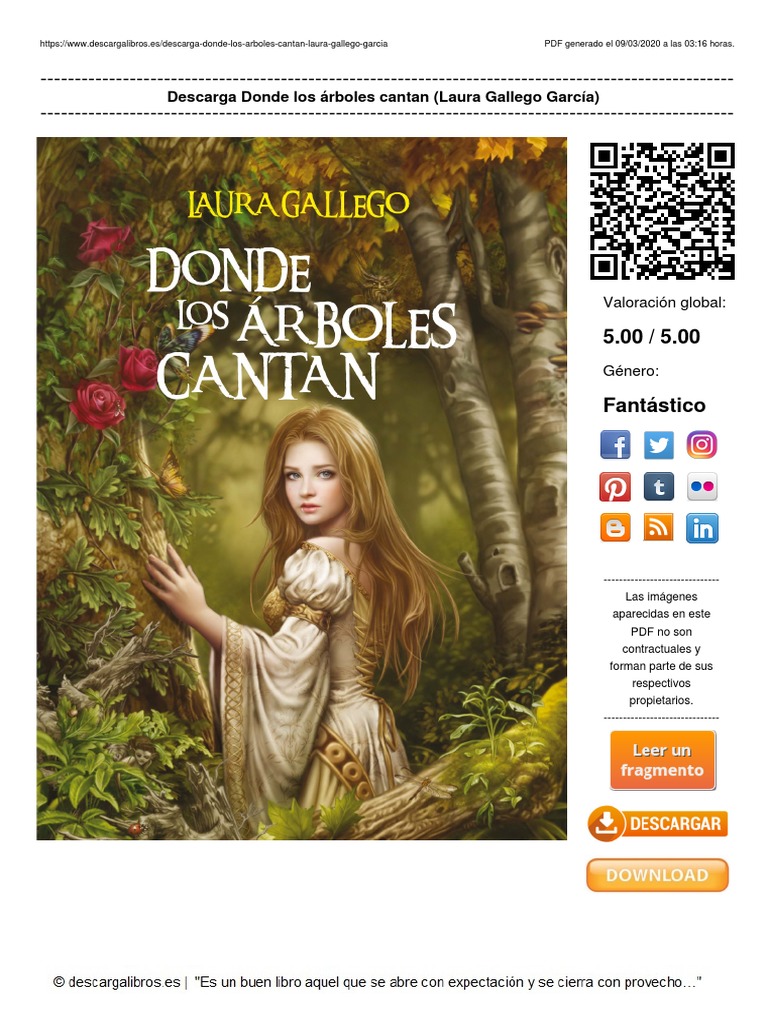 Descarga Donde Los Árboles Cantan (Laura Gallego García) PDF | PDF
