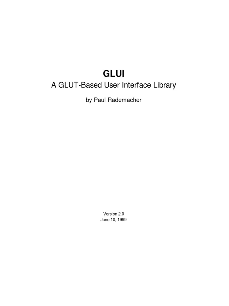 Glui Manual | PDF | Application Programming Interface | Subroutine