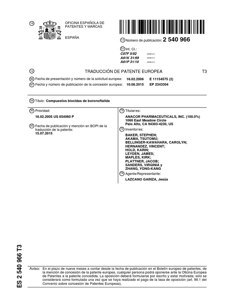 Oxaboral PDF | PDF | Compuestos químicos | Ácido