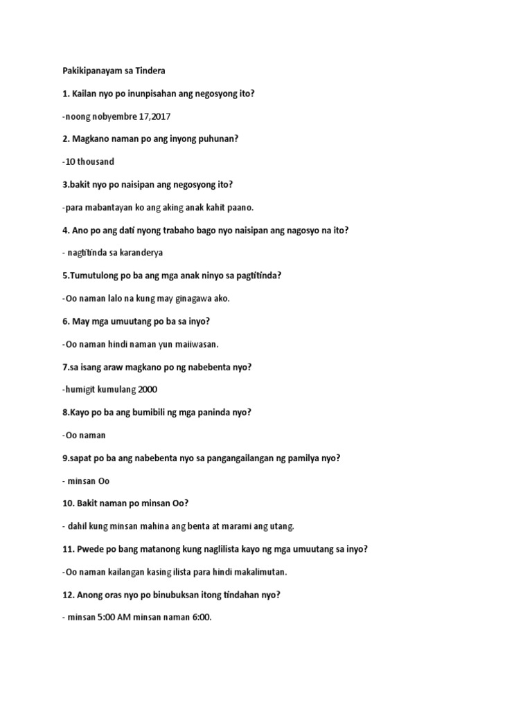 Pakikipanayam S | PDF