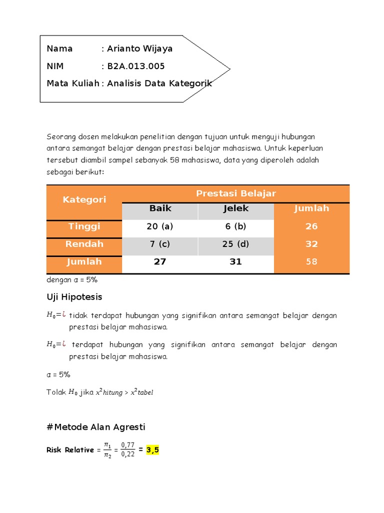 Odd Ratio Dan Relative Risk | PDF
