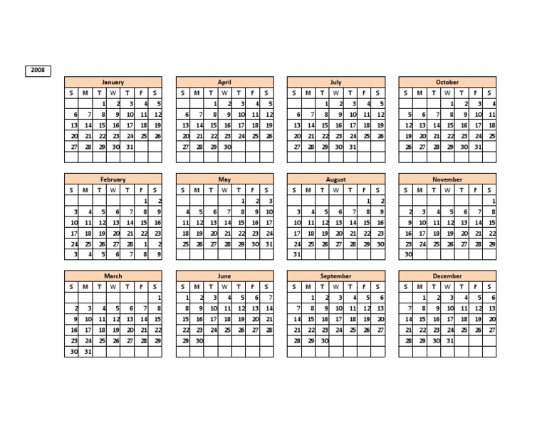 Any Year Calendar 1 | PDF