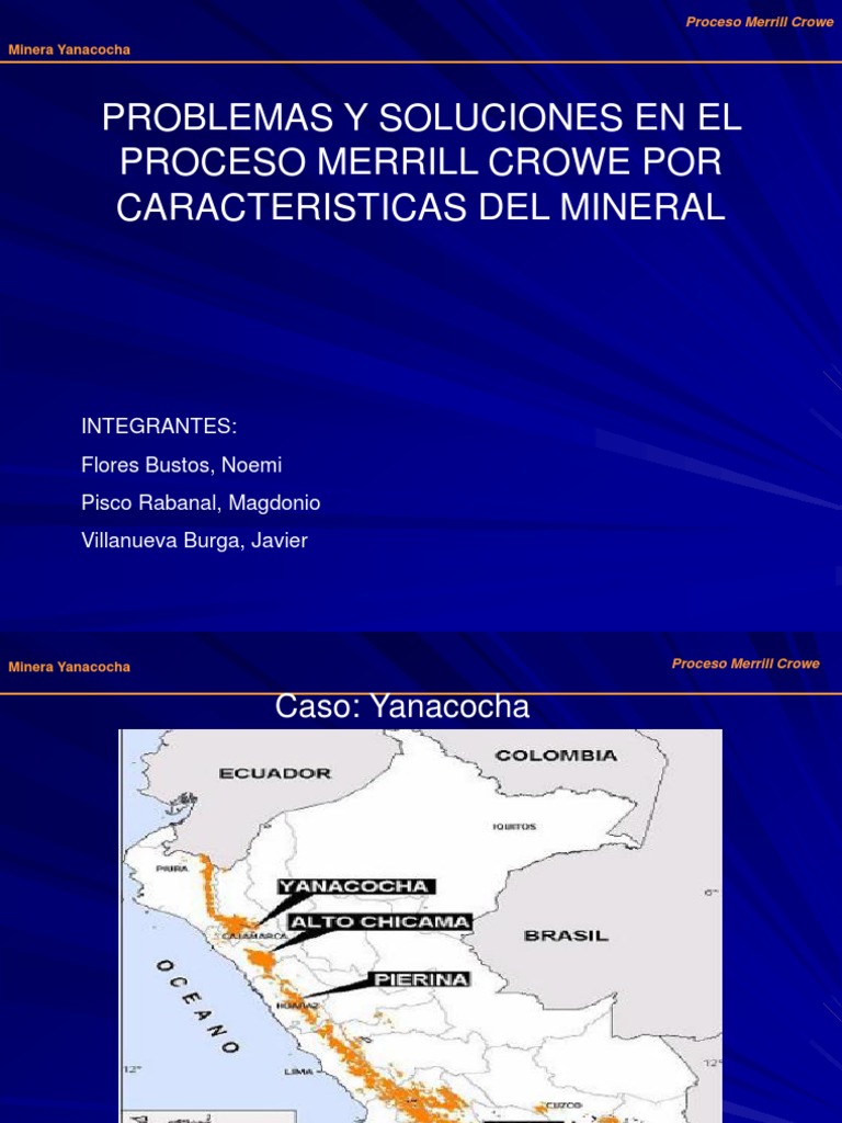 Problemas y Soluciones en El Proceso MERRILL CROWE POR CARACTERISTICAS ...