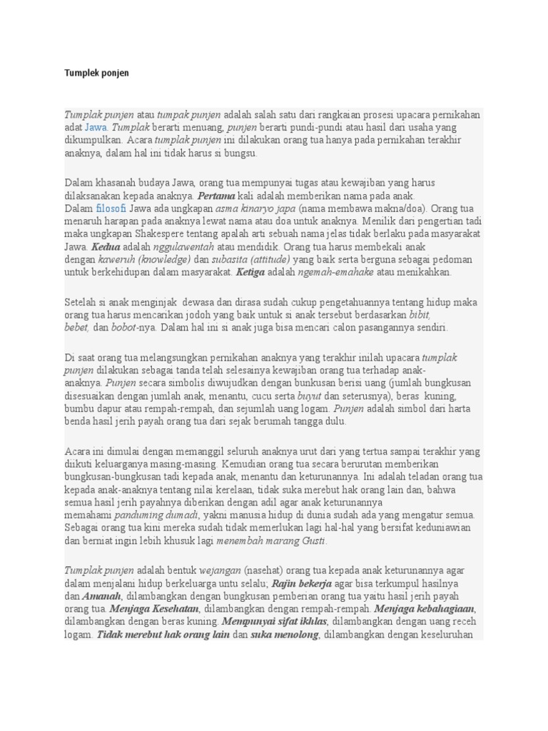 Tumplek Ponjen Eet | PDF