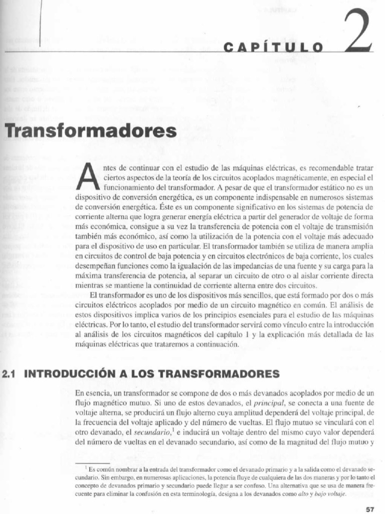 Capitulo 2 Transformadores | PDF