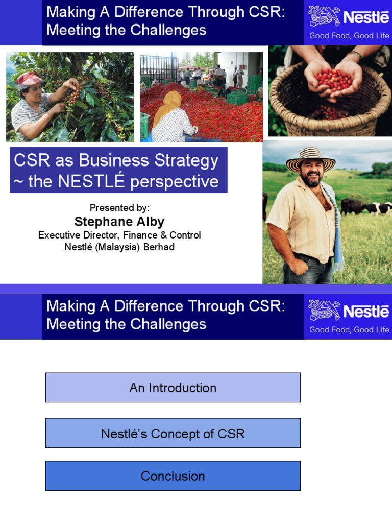 CSR Nestle | PDF | Corporate Social Responsibility | Society