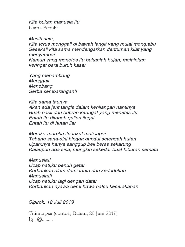 Format Penulisan Puisi | PDF | Puisi | Fiksi Umum