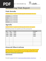 Field Visit Report Template | PDF
