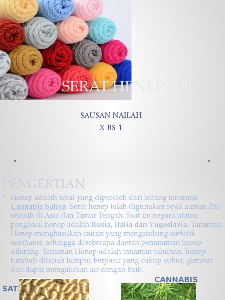 Serat Henep: Pengertian dan Kegunaan | PDF