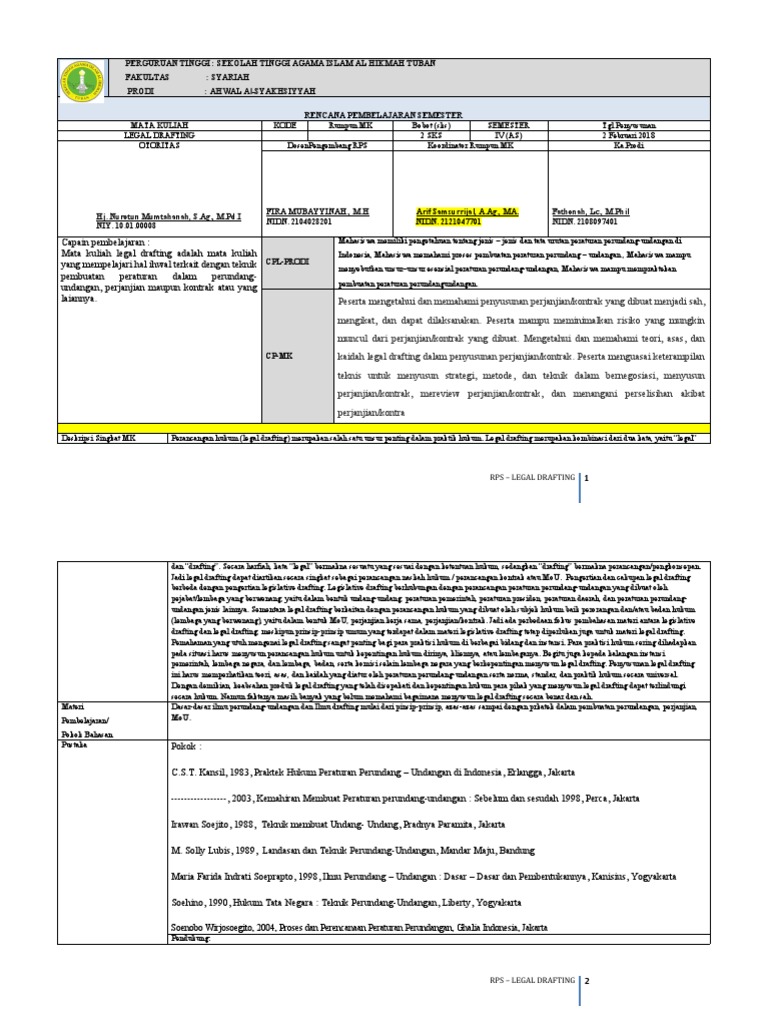 Rps Legal Drafting | PDF