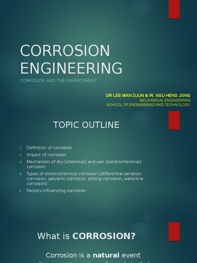 Corrosion Engineering Chapter 1 | Corrosion | Electrochemistry | Free ...