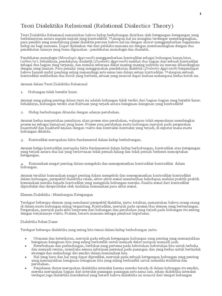 Teori Dialektika Relasional | PDF