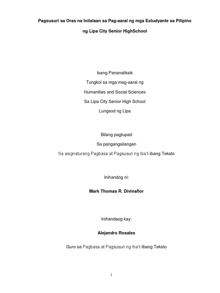 Pagbasa at Pagsusuri NG Iba't-Ibang Teksto | PDF