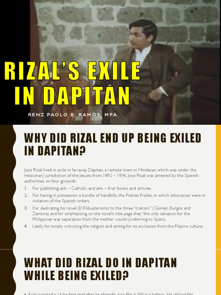 Jose Rizal's Productive Exile in Dapitan: His Contributions ...
