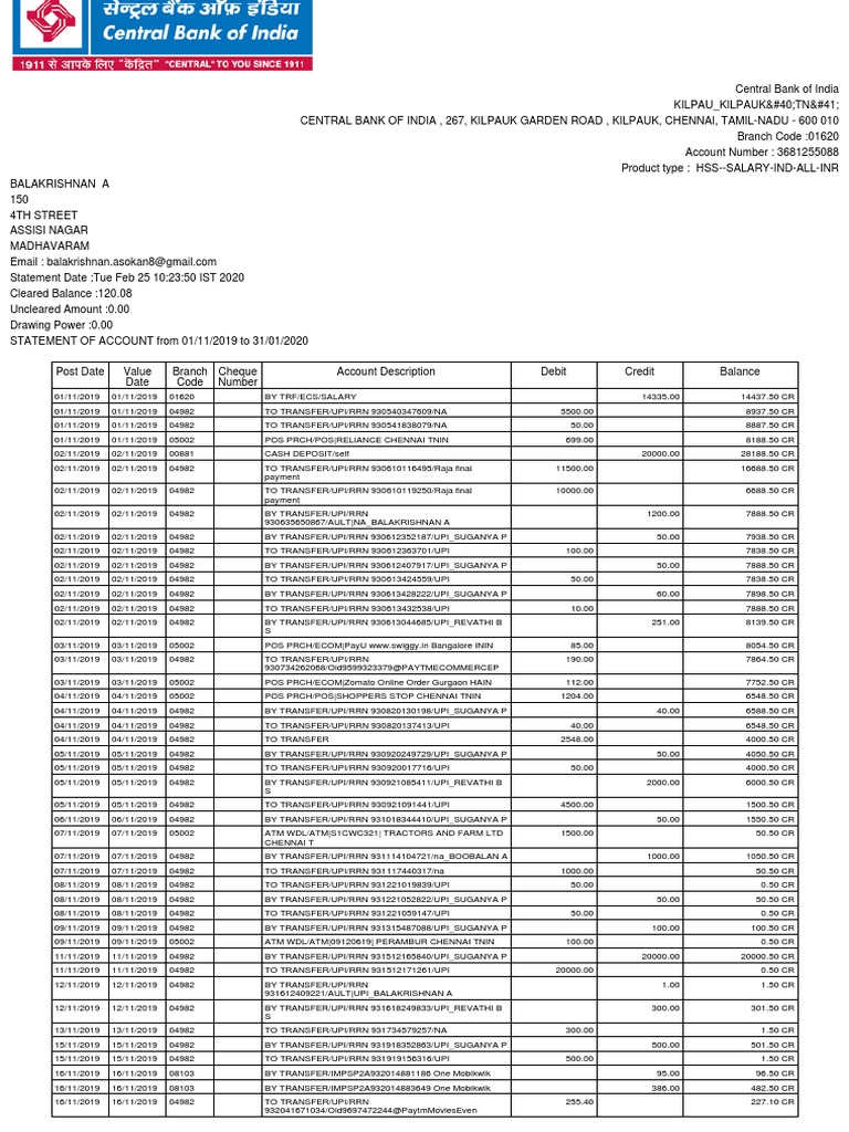 STATEMENT 3681255088 - Feb25 - 102348 | PDF | Payments | Cheque