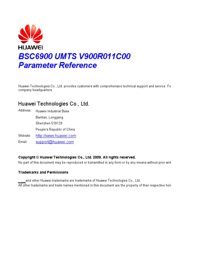 BSC6900 UMTS V900R011C00SPC700 Parameter Reference | PDF | Asynchronous ...
