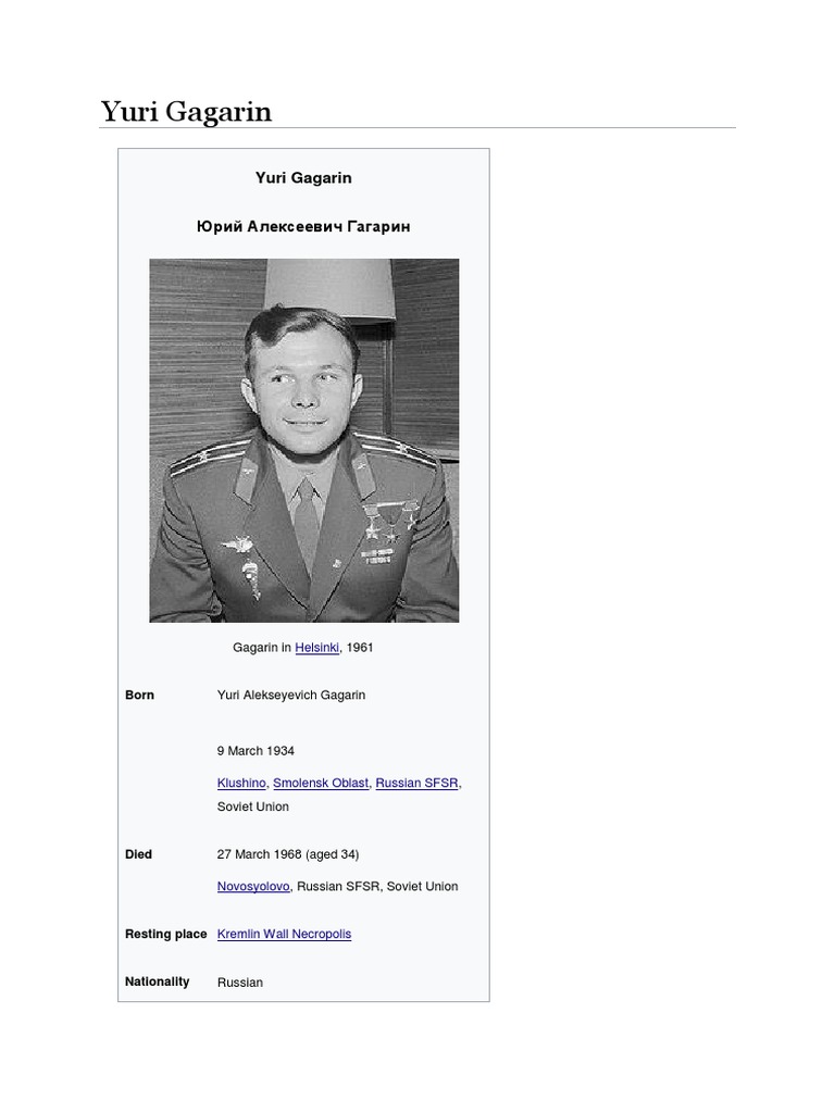 First in Space: The Historic Spaceflight of Soviet Cosmonaut Yuri ...