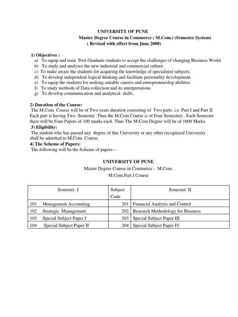 M.com Syllabus | PDF | Management Accounting | Strategic Management