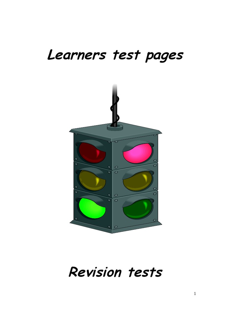 Learners Test Pages A, B & C | PDF | Traffic | Traffic Light