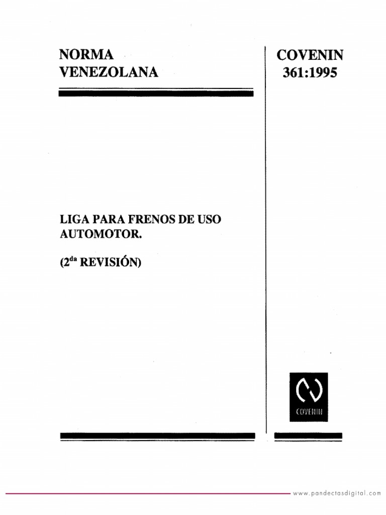 Covenin 361-95 PDF | PDF | Destilación | Presión