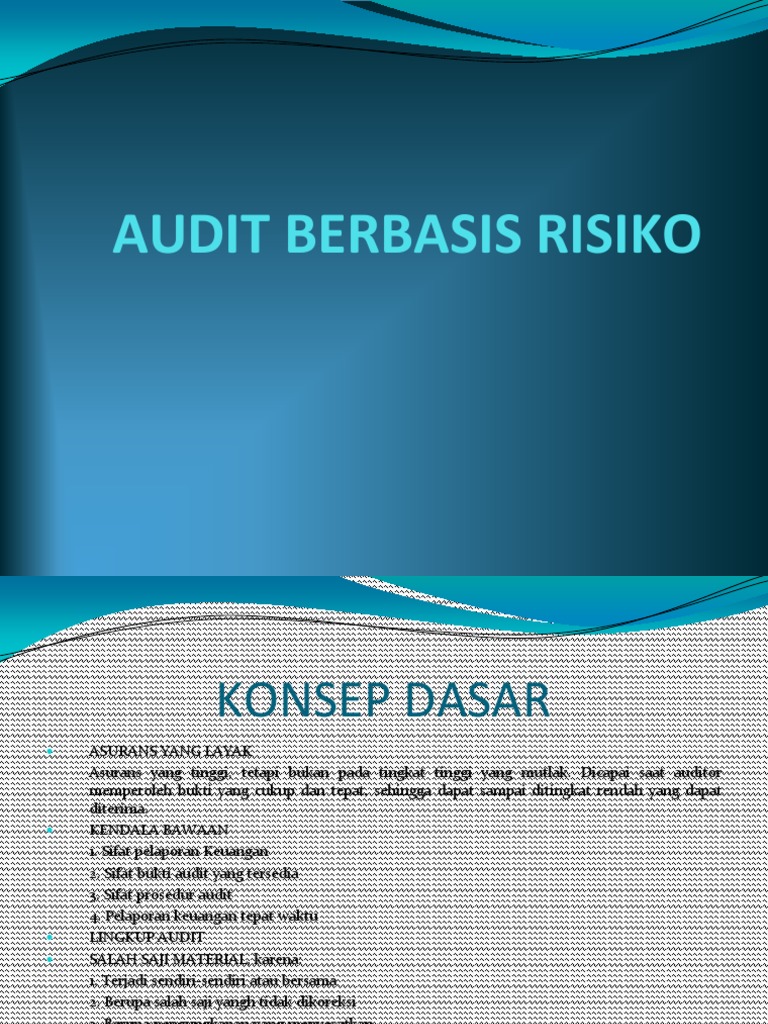 Bab 4 Audit Berbasis Risiko | PDF | Bisnis