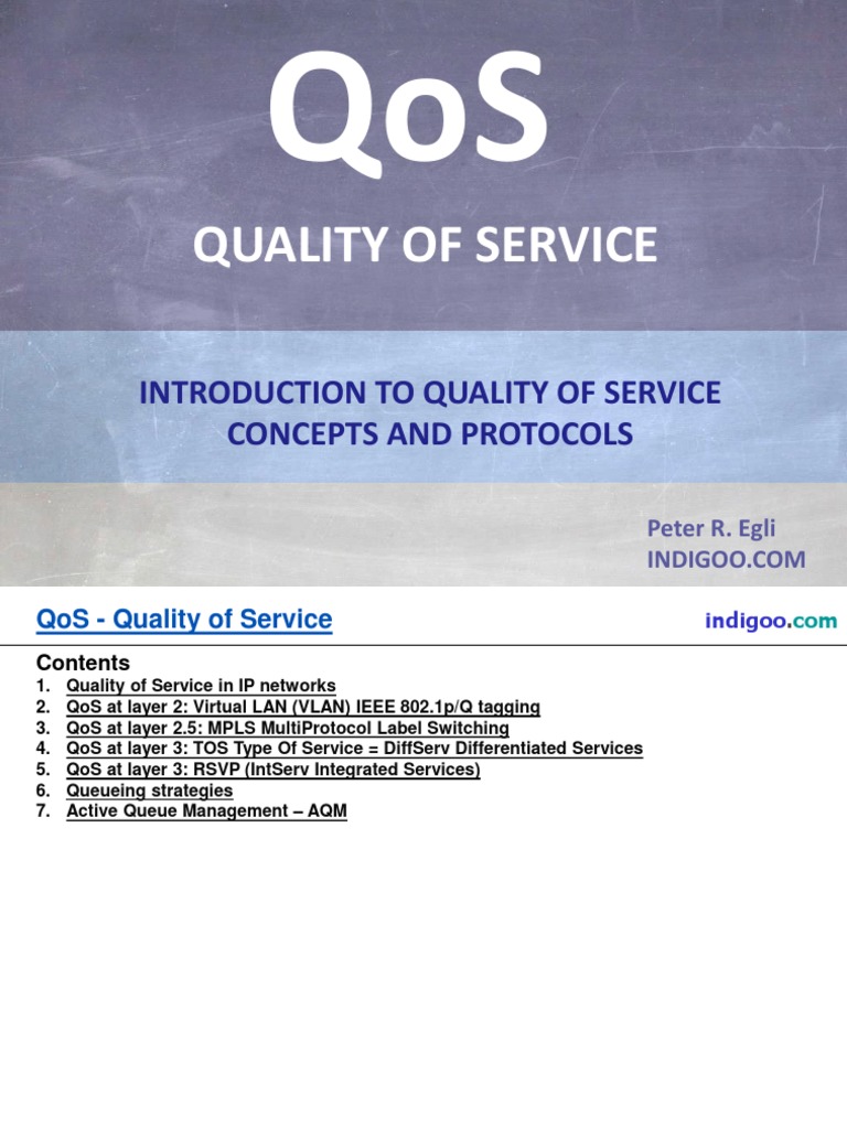 QoS - Quality of Service | PDF | Quality Of Service | Network Congestion