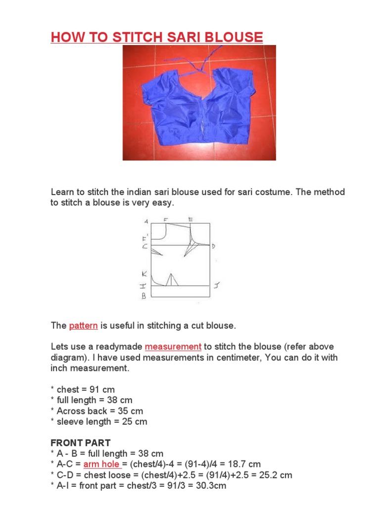 Stitching | PDF | Blouse | Sewing