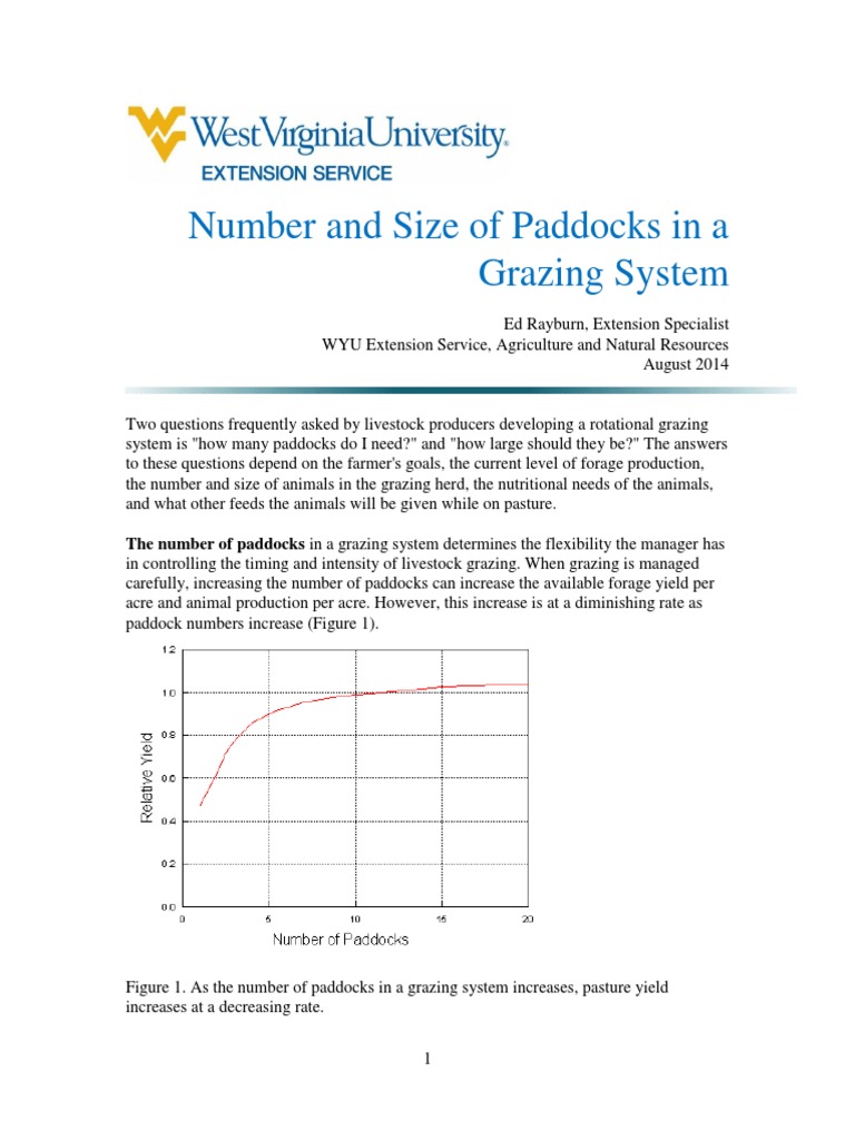 4 Number and Size of Paddocks 2bedited | PDF | Grazing | Dairy Cattle