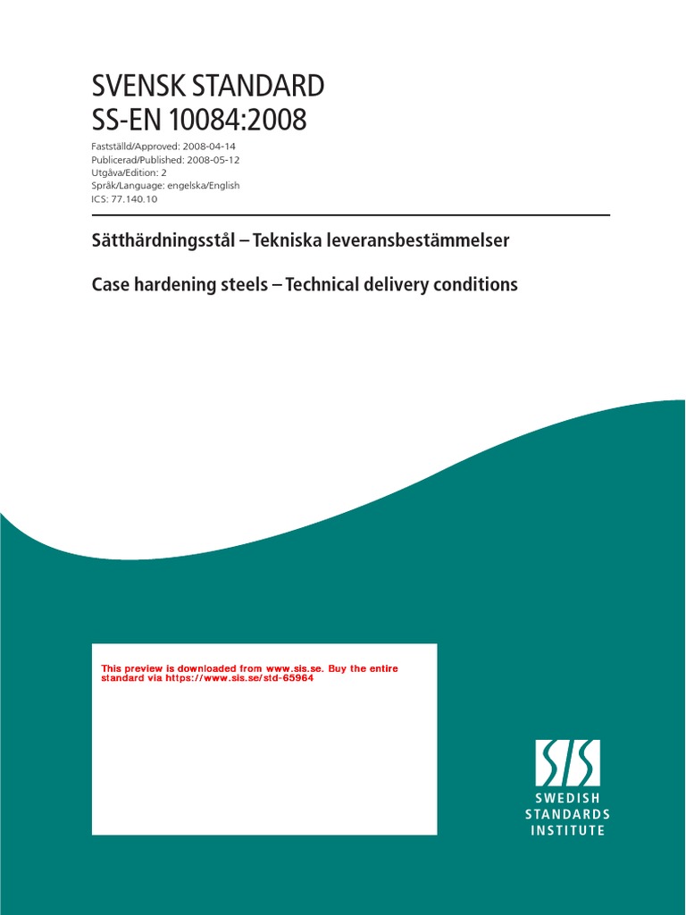 SS en 10084 2008 en PDF | PDF
