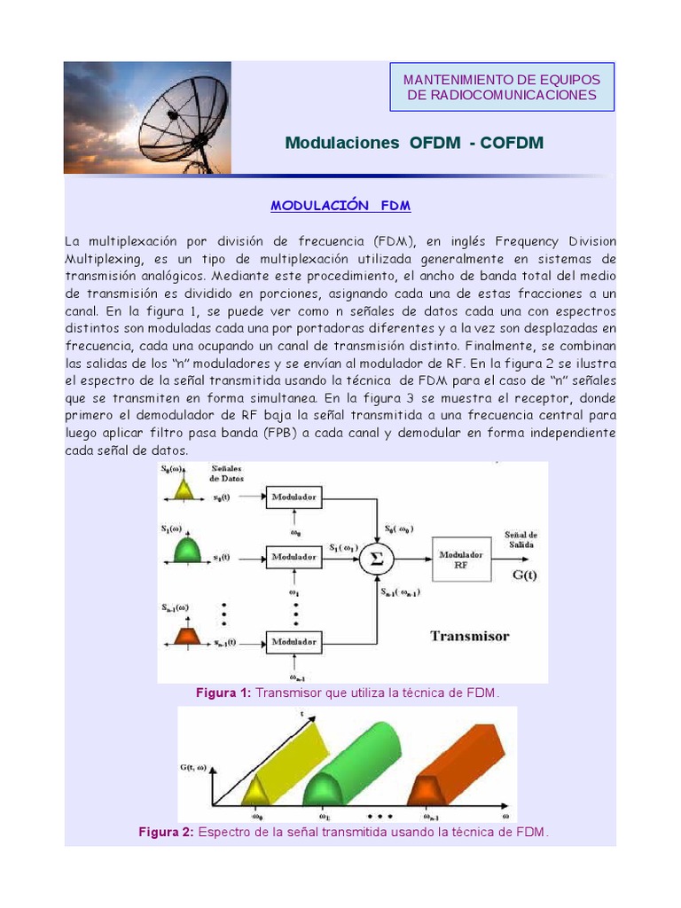 U.D.4 Modulacion OFDM COFDM PDF | PDF | Multiplexación por división de ...