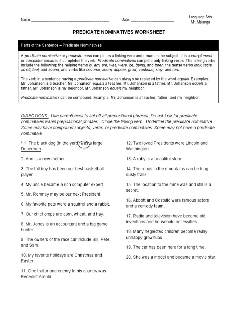 PN and Pa Worksheets | PDF | Predicate (Grammar) | Verb