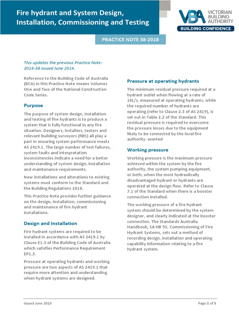 Fire Hydrant System Design Installation Commisioning and Testing | PDF ...