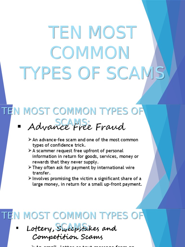 10 Most Common Types of Scam | PDF | Spamming | Automated Teller Machine