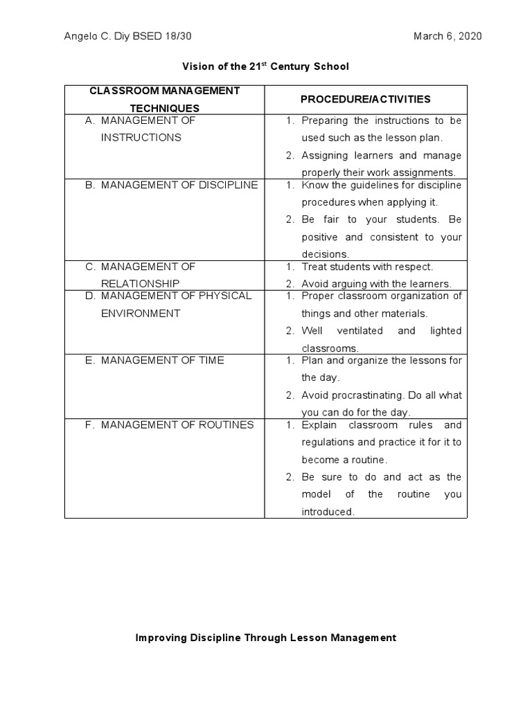 Chapter 4 Competent Teachers Effective Classroom Management | PDF ...