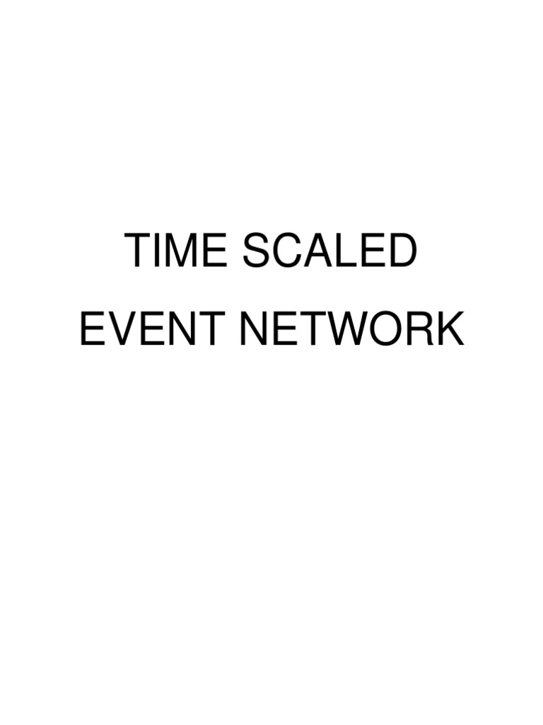 Time Scaled Event Network | PDF | Areas Of Computer Science | Applied ...