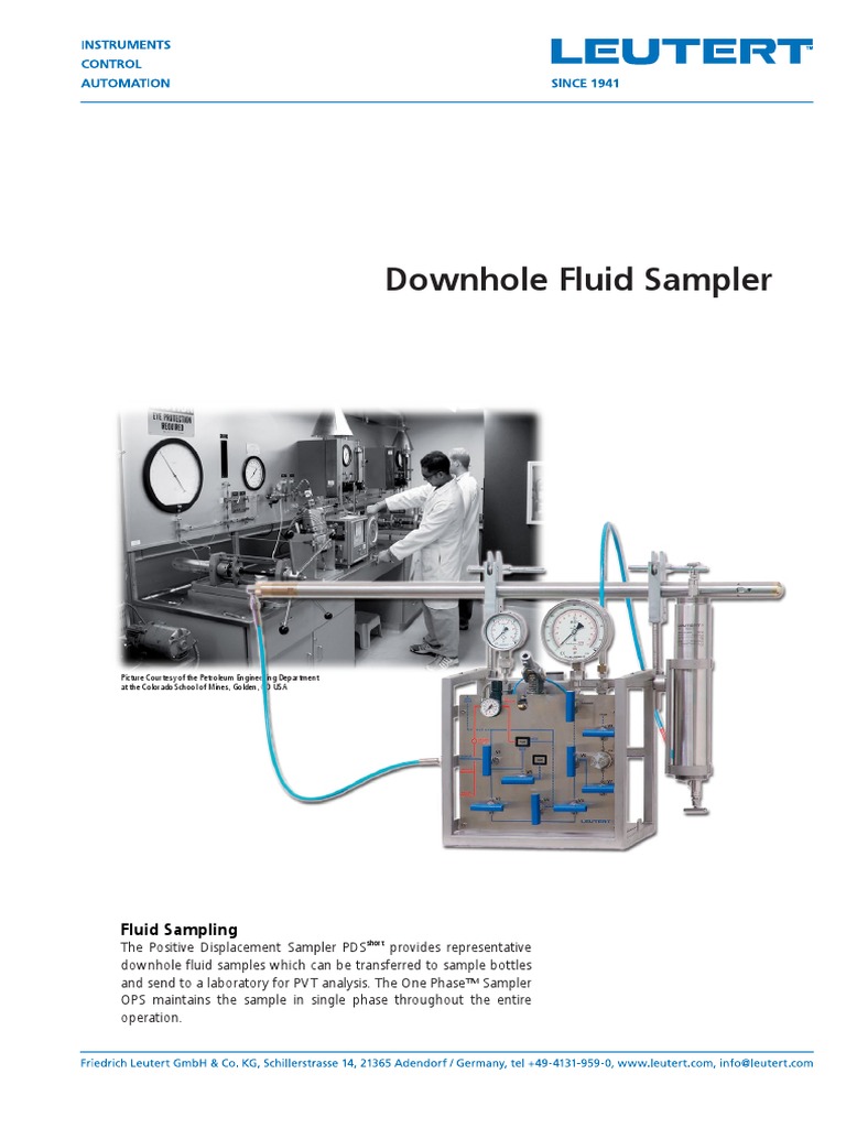 Datasheet Downhole-Fluid-Sampler en Screen | PDF | Pressure | Valve